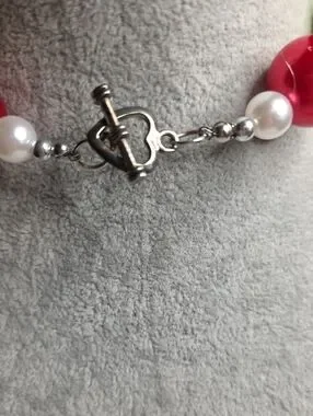 Source Unknown | Jewelry | Acrylic Bead Necklace Red Black White ...
